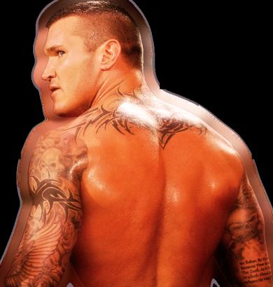 Randy Orton Arm And Back Tattoo